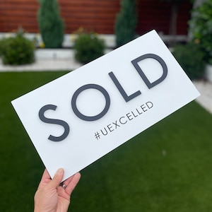 Personalized SOLD Sign, Realtor Sign, Real Estate Agent Sign, Custom ...