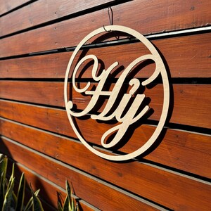 Personalized Circle Name Sign - Various Sizes, Wooden Name Sign, Custom ...