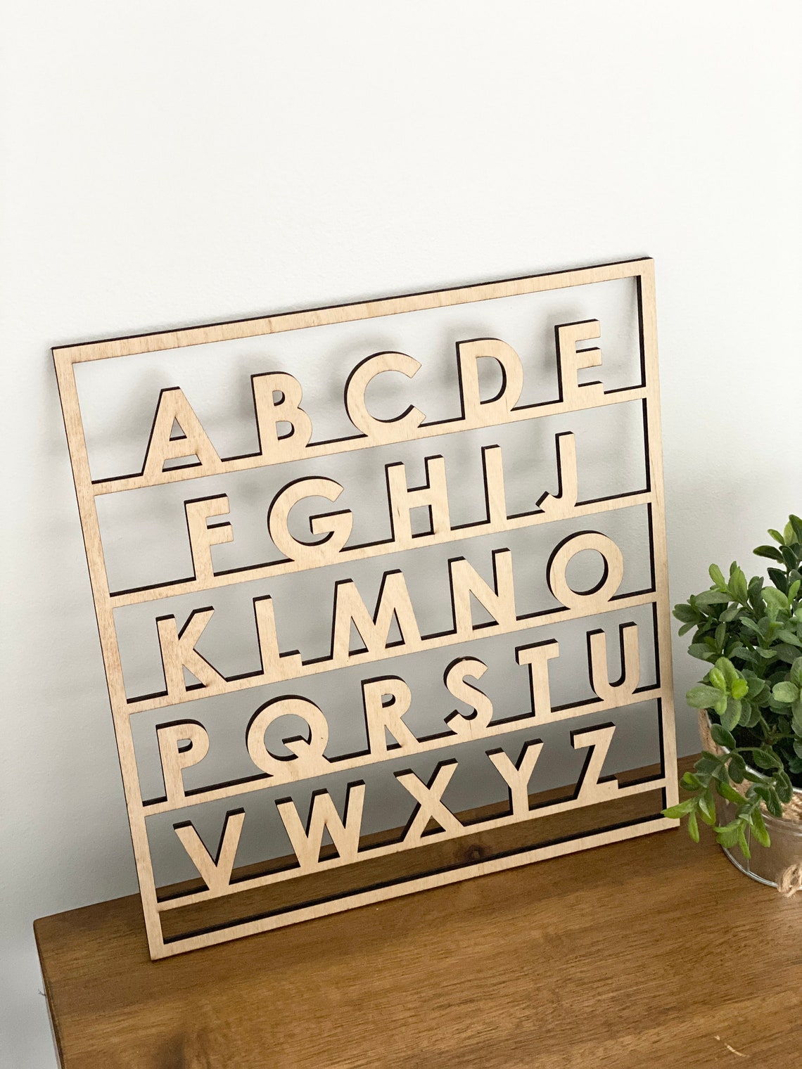Alphabet Letters Wall Sign Modern Alphabet Sign Alphabet - Etsy