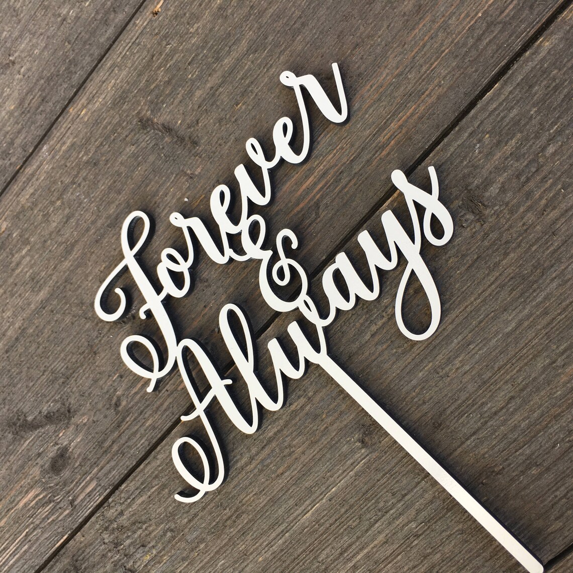 Forever & Always Wedding Cake Topper 6w Inches Forever | Etsy