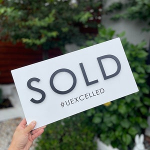 Personalized SOLD Sign, Realtor Sign, Real Estate Agent Sign, Custom ...