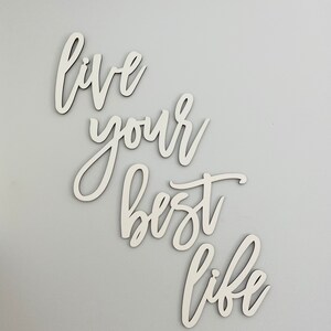 Live Your Best Life Sign Small - Wall Sign Door Sign, Office Sign ...
