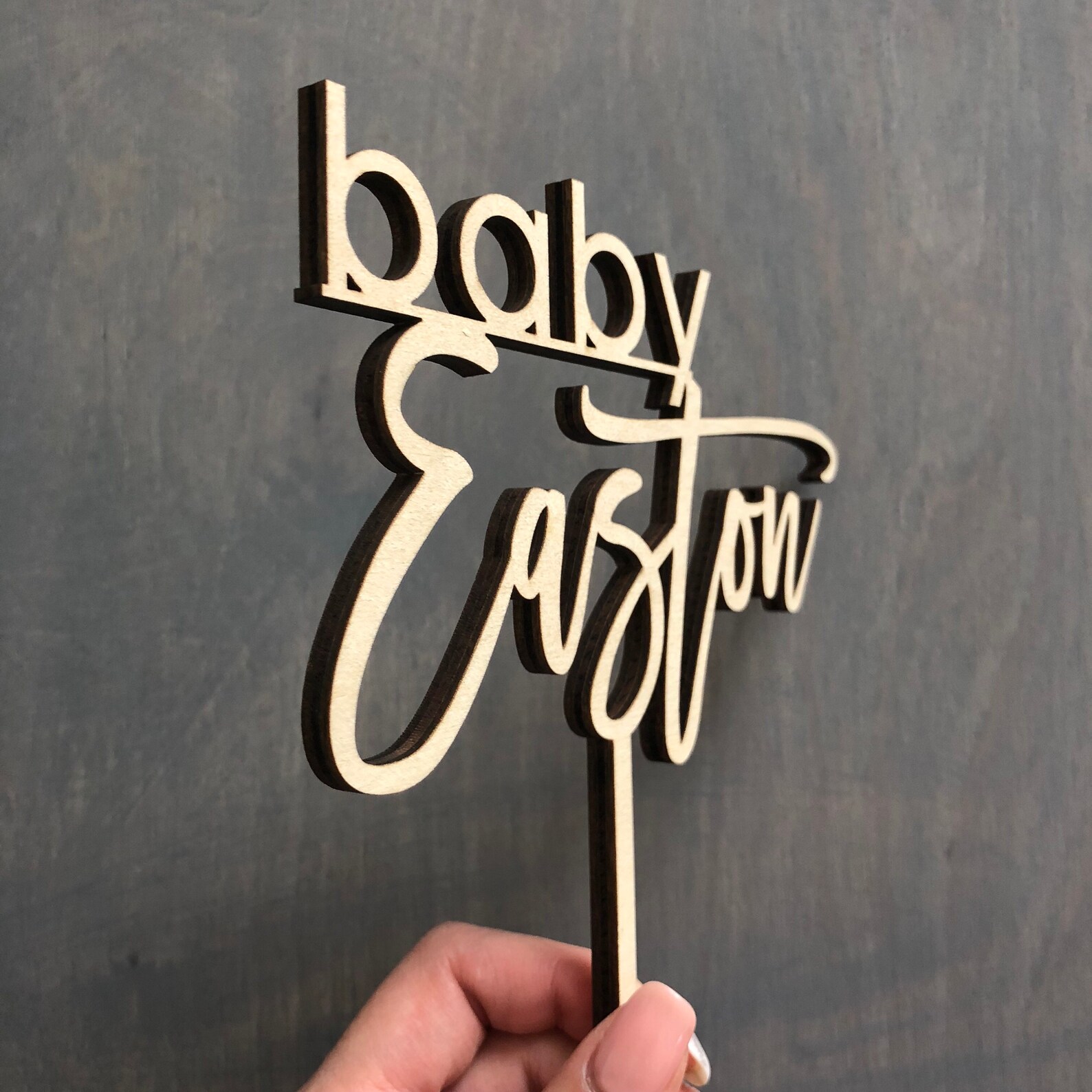 Personalized Baby Name Cake Topper 6 Inches Wide | Etsy