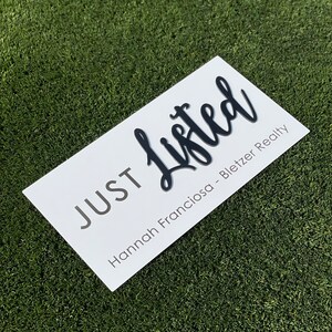 Personalized Just Listed Sign, Realtor Sign, for Sale Sign, Open House ...