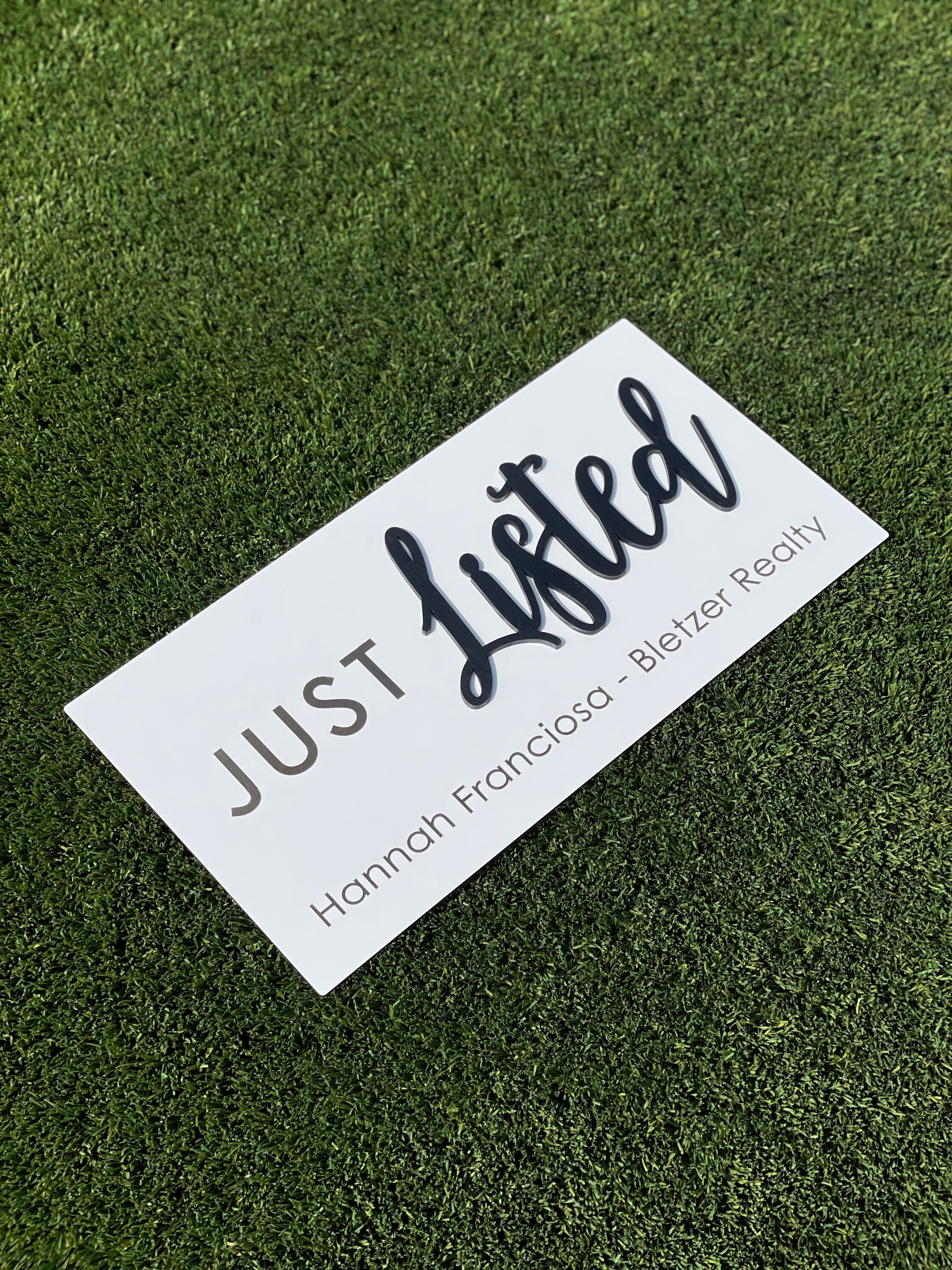 Personalized Just Listed Sign, Custom Realtor Sign, 18x9.3" - Etsy