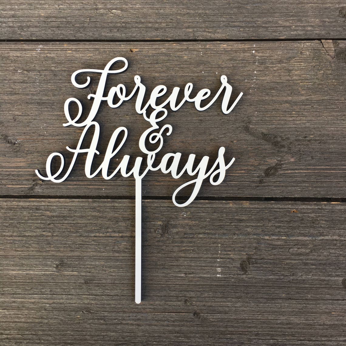 Forever & Always Wedding Cake Topper 6w Inches Forever | Etsy
