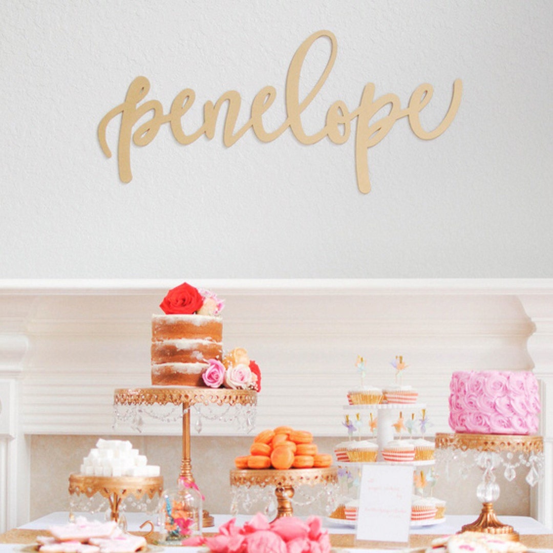 Custom Large Name Sign Birthday Backdrop Decoration Laser Cut Modern ...