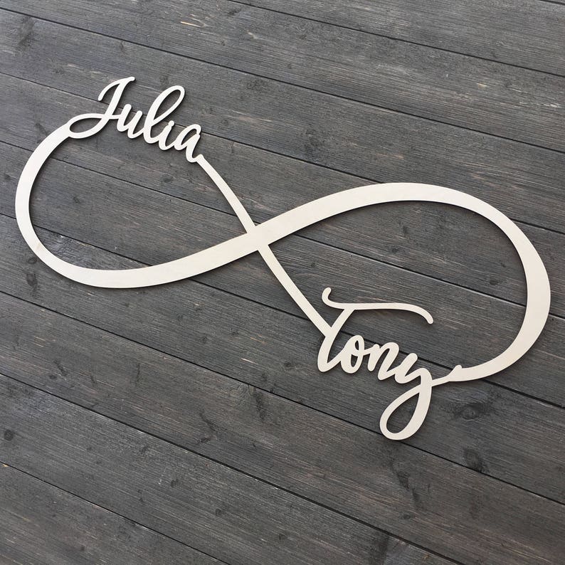 Personalized Wood Infinity Name Sign, Custom Wedding Decor - Etsy