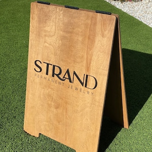 Personalized A-frame Sign, Custom Business Sign, Sandwich Sign, Sidewalk Sign, Event Sign, Wood ...