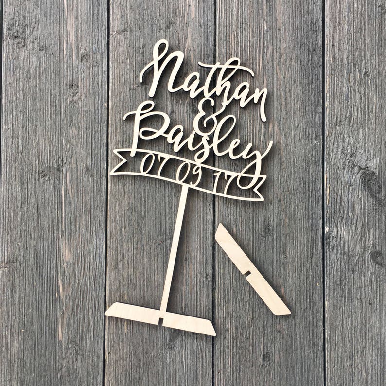 Personalized Name and Date Banner Table Top Name Sign With 2 - Etsy