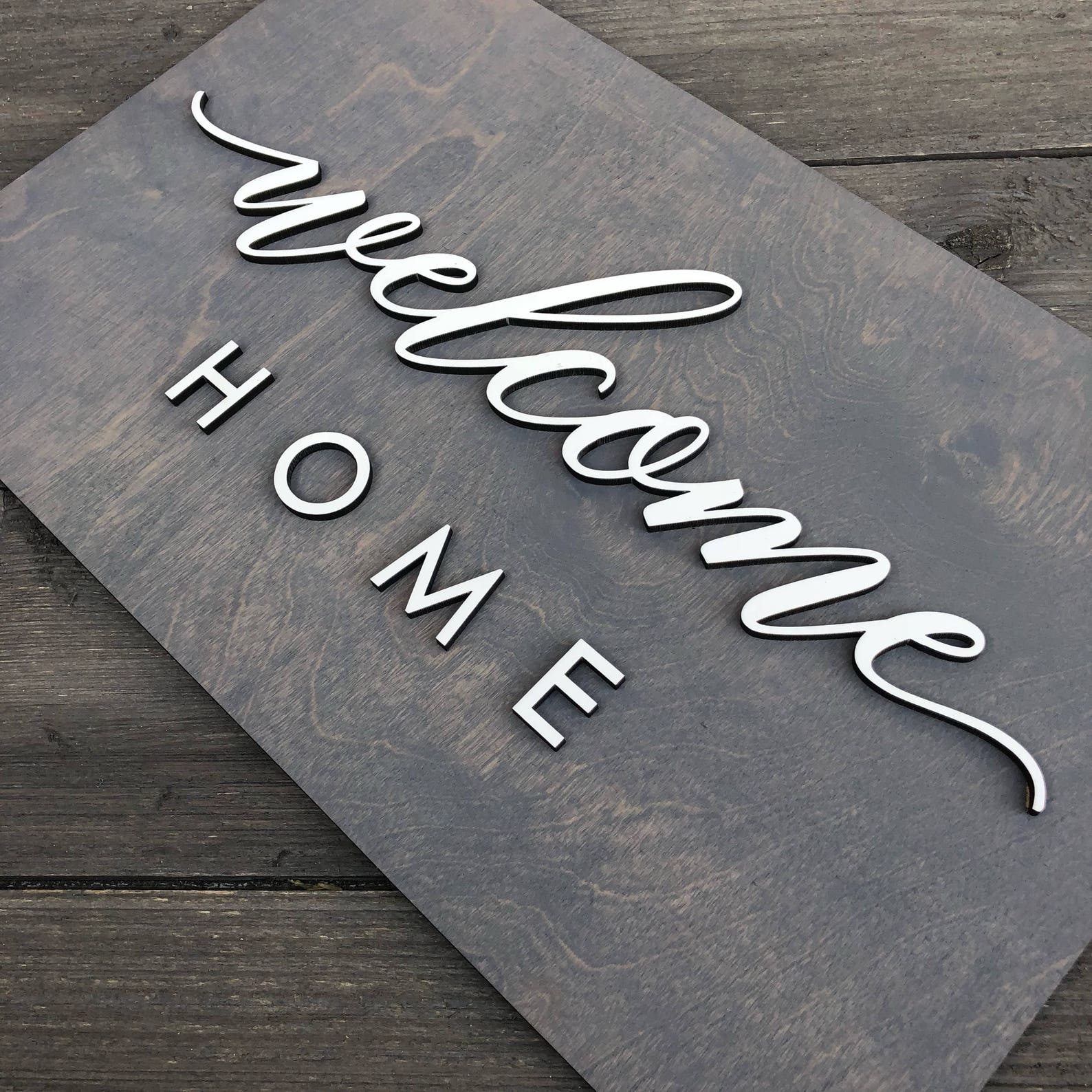 Welcome Home Wood Sign, Entryway Decor - Etsy