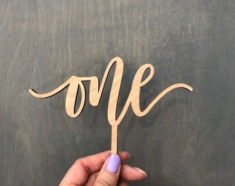 Turns One Cake Topper - Etsy