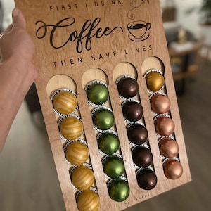 Personalized Coffee Pod Wall Holder, Custom Nespresso Vertuo Capsule ...