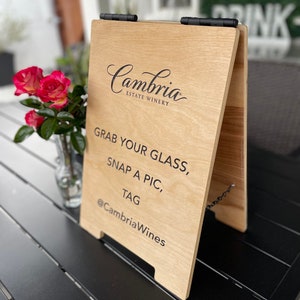 Personalized Small A-frame Sign, Birch Plywood Sandwich Board (18x12in ...