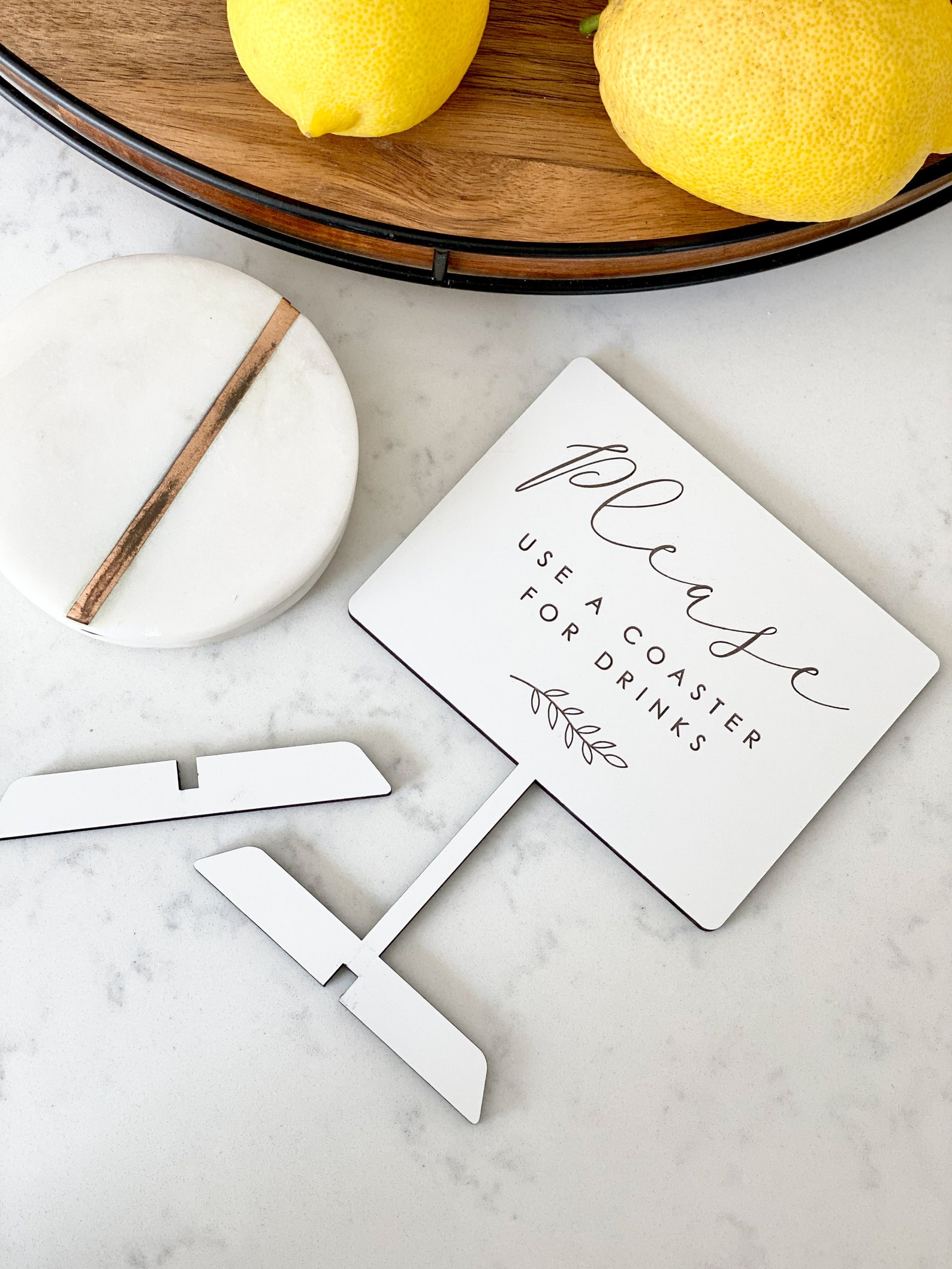 Please Use A Coaster for Your Drinks Table Top Sign 5in X | Etsy