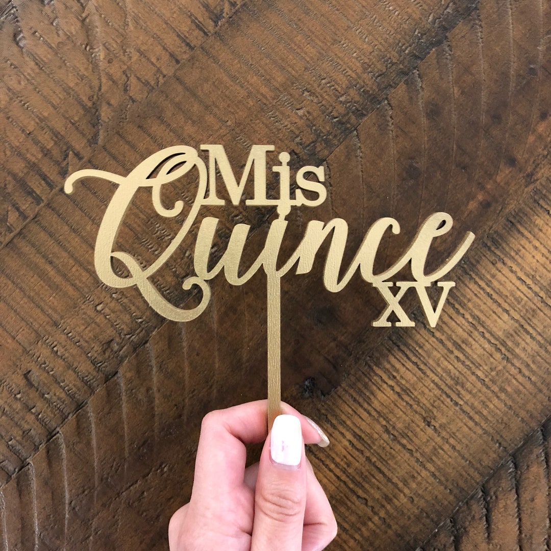 Mis Quince XV Cake Topper: Wooden Quinceanera 7" Wide - Etsy