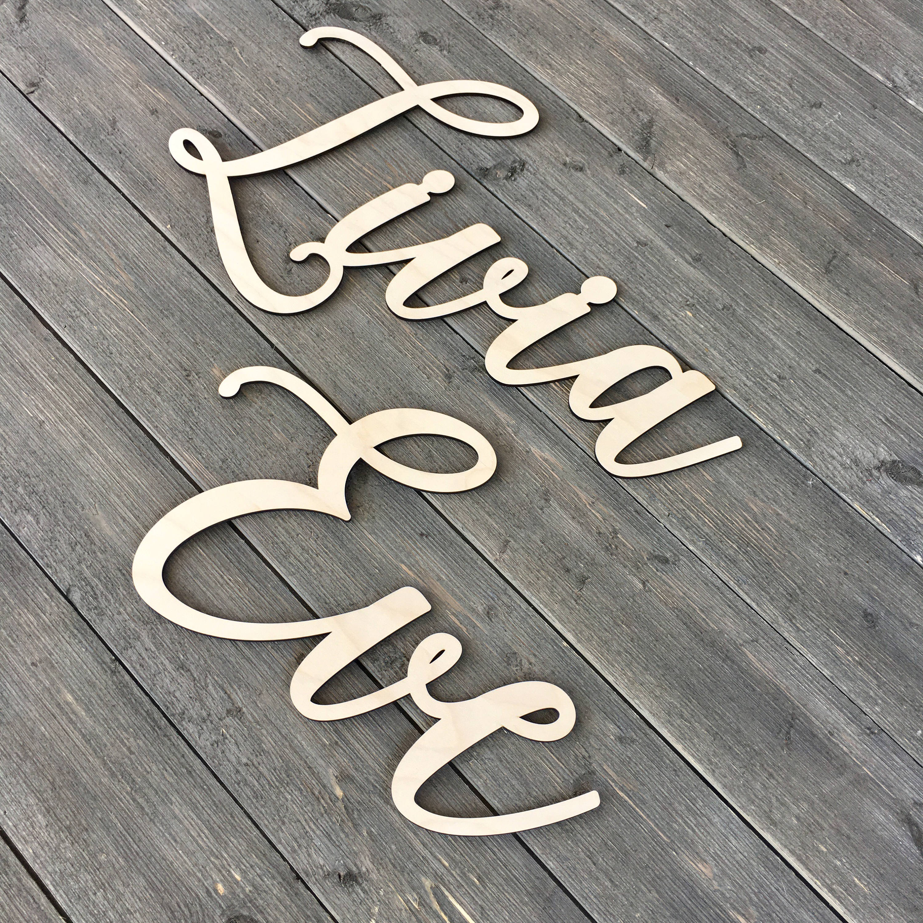 Personalized Name Sign Font Style 2 Custom Name Sign Laser | Etsy UK