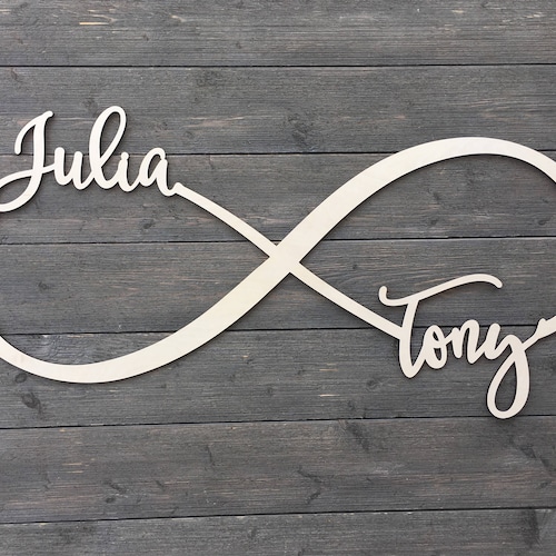 Personalized Infinity Sign With 2 Names Custom Name Sign - Etsy
