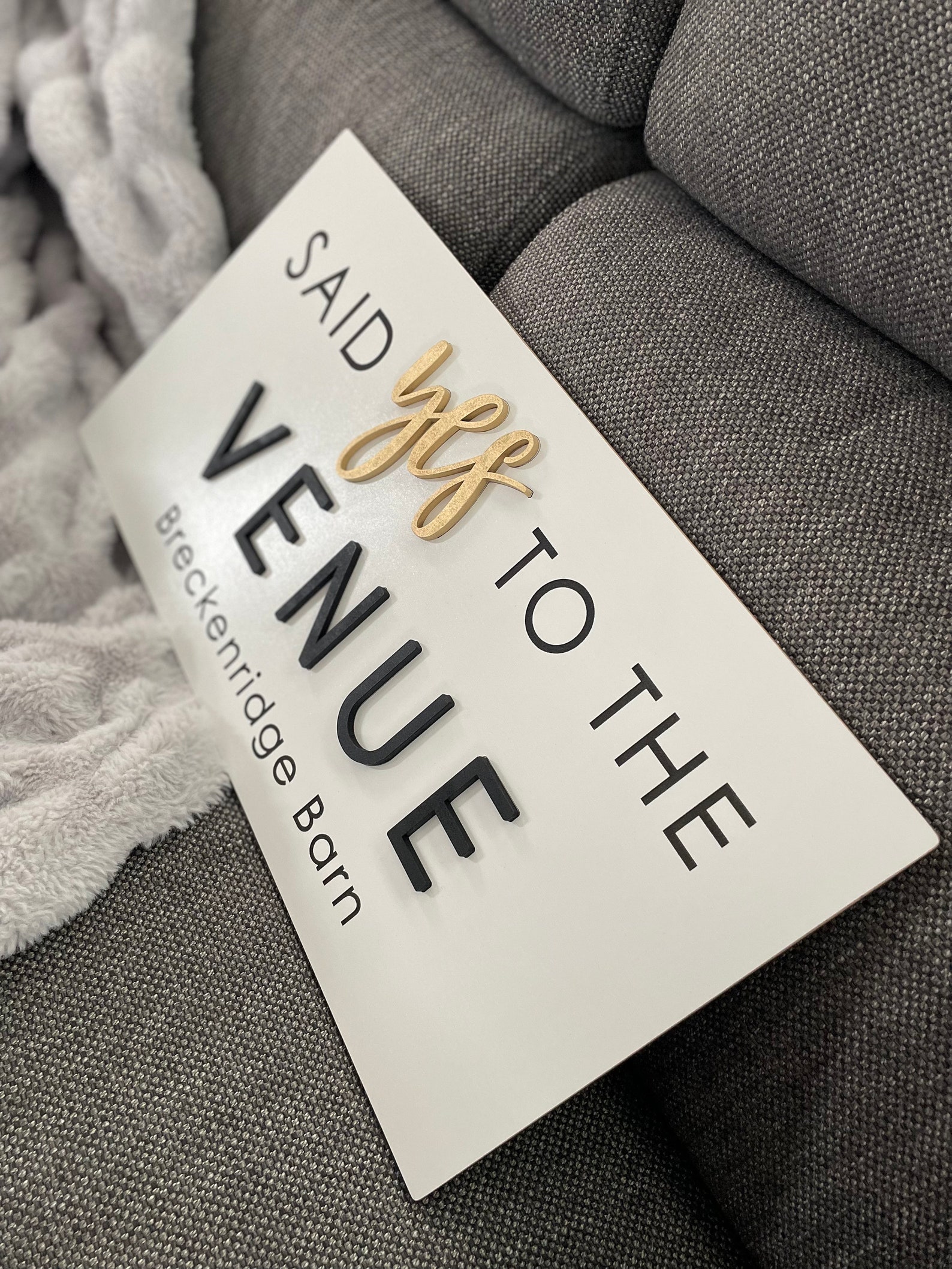 Personalized Said Yes to the VENUE Sign, Event Sign, Bridal Sign ...