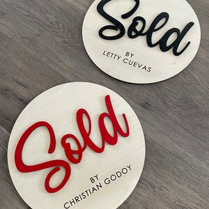 Personalized Circle Sold Sign 16x16 Inches Realtor Sign - Etsy
