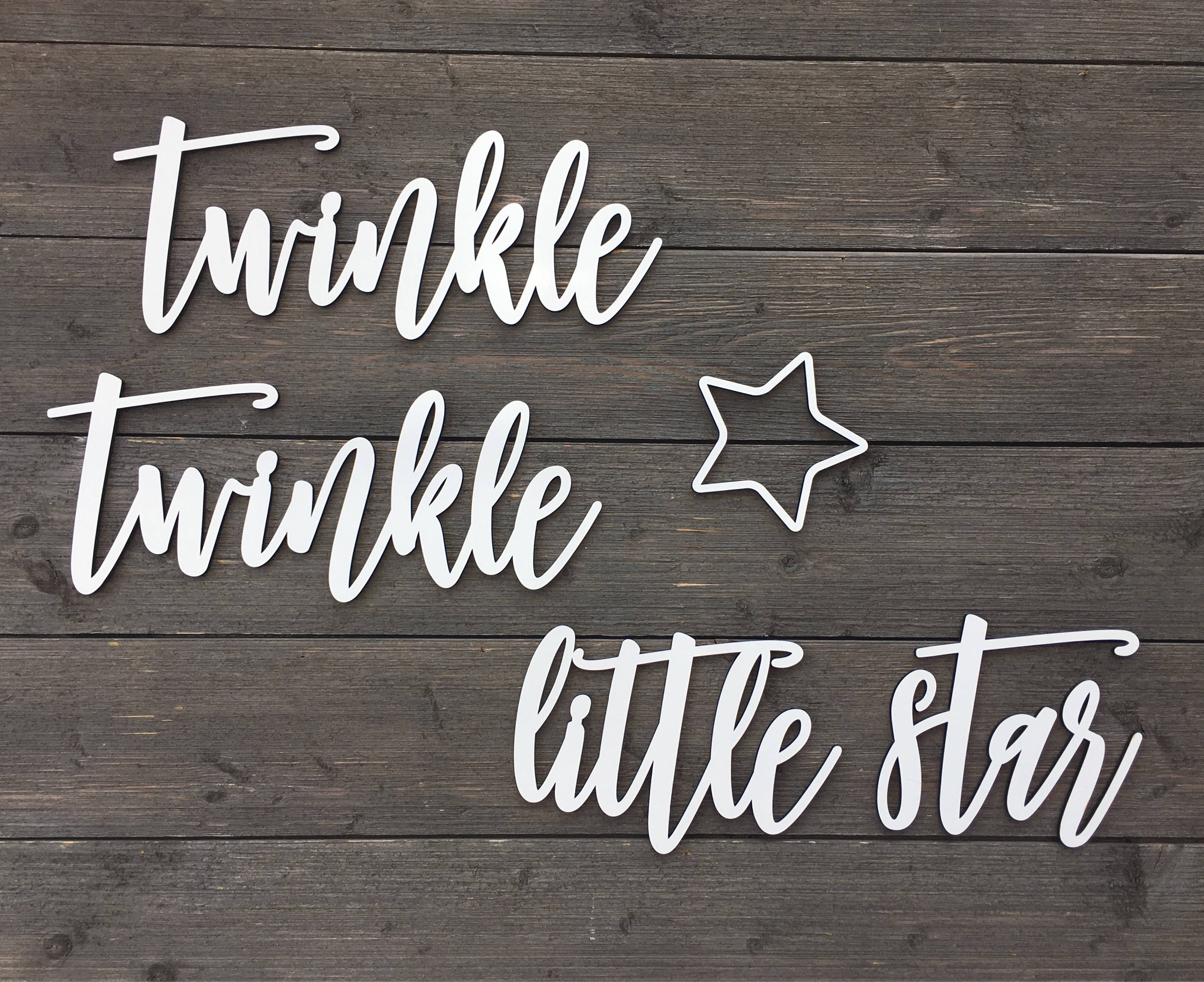 Twinkle Twinkle Little Star Sign No Backboard Small Quote - Etsy Canada