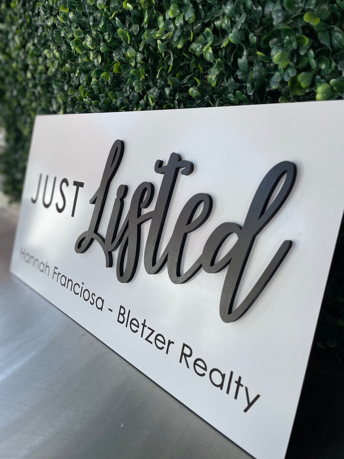 Personalized Just Listed Sign, Custom Realtor Sign, 18x9.3" - Etsy
