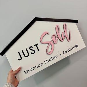 Personalized House Just Sold Sign, Realtor Sign, Real Estate Agent Sign ...
