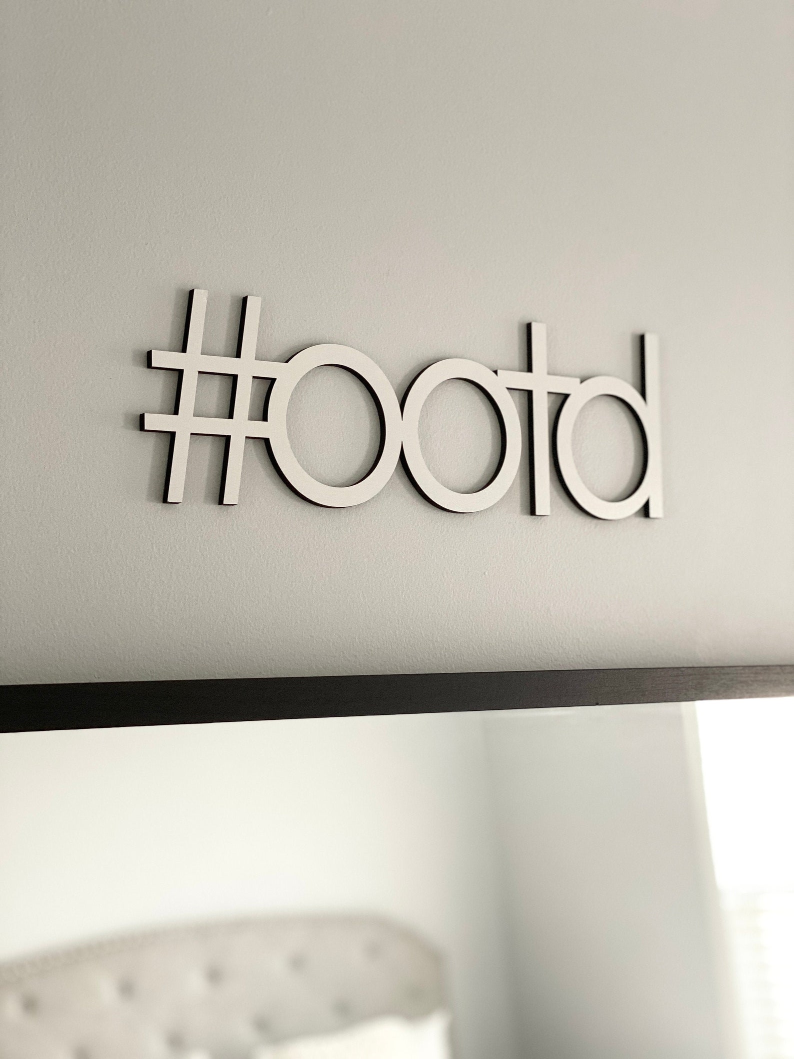 OOTD Hashtag Outfit of the Day Wall Sign 14w X - Etsy
