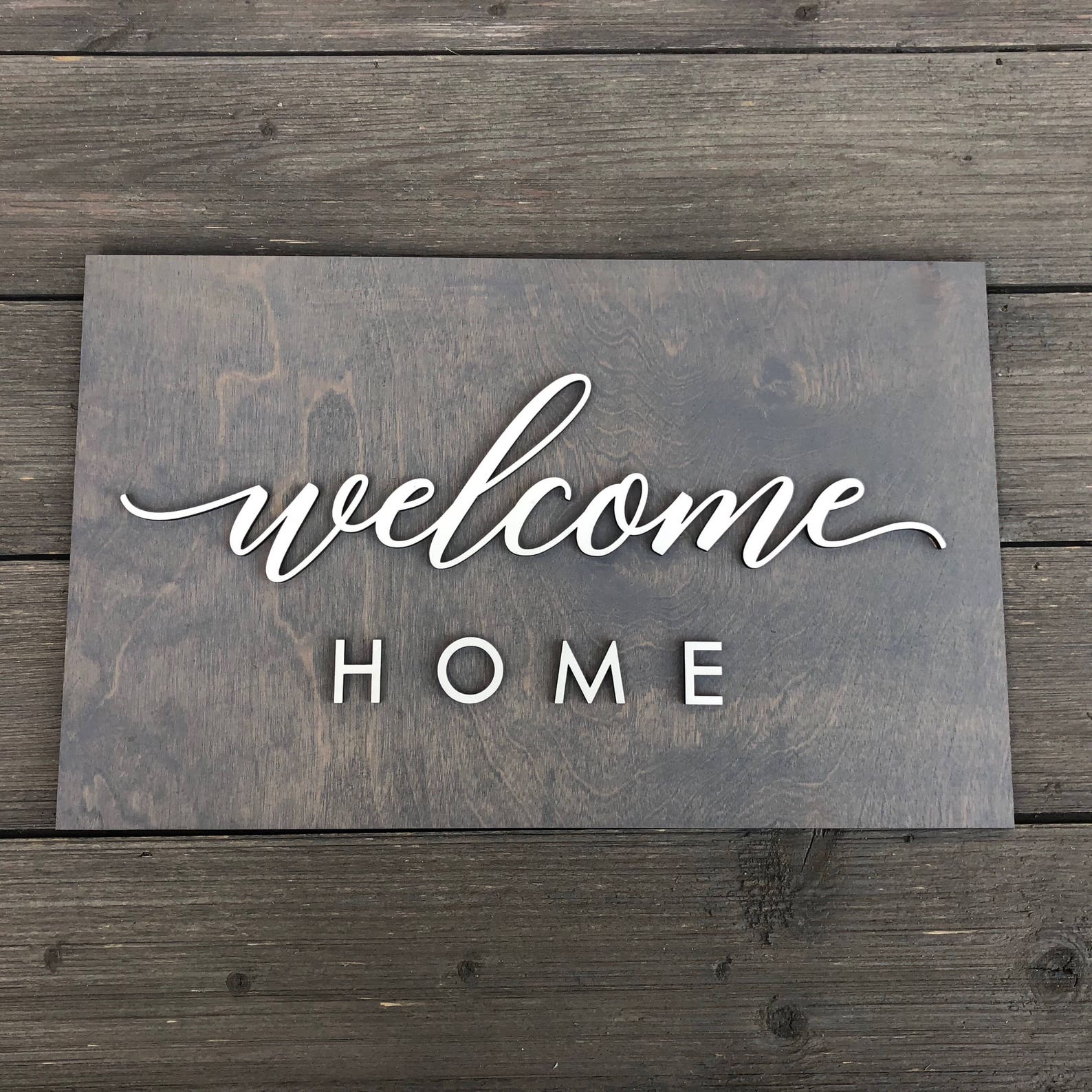 Welcome Home Wood Sign, Entryway Decor - Etsy