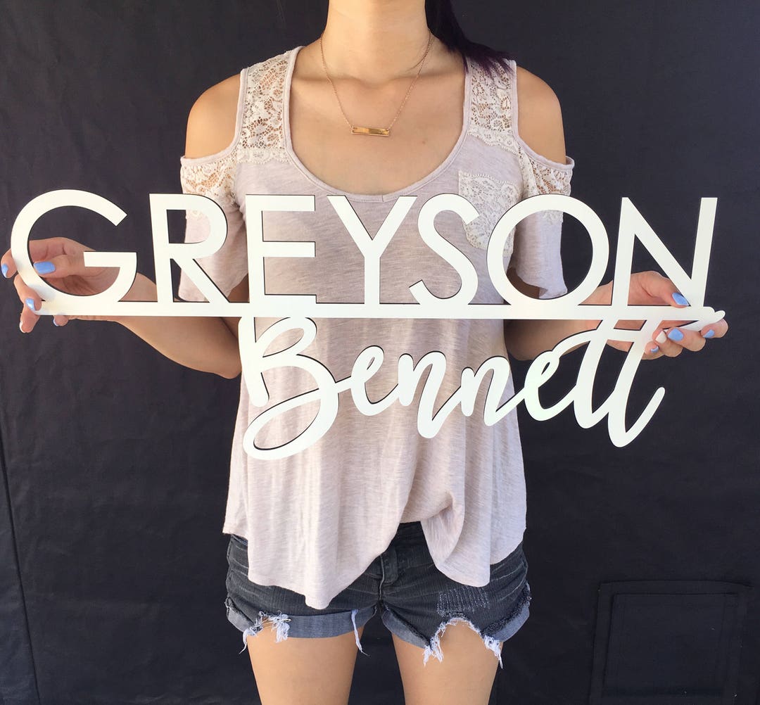 Personalized First and Middle Name Sign or First and Last, Custom Name ...