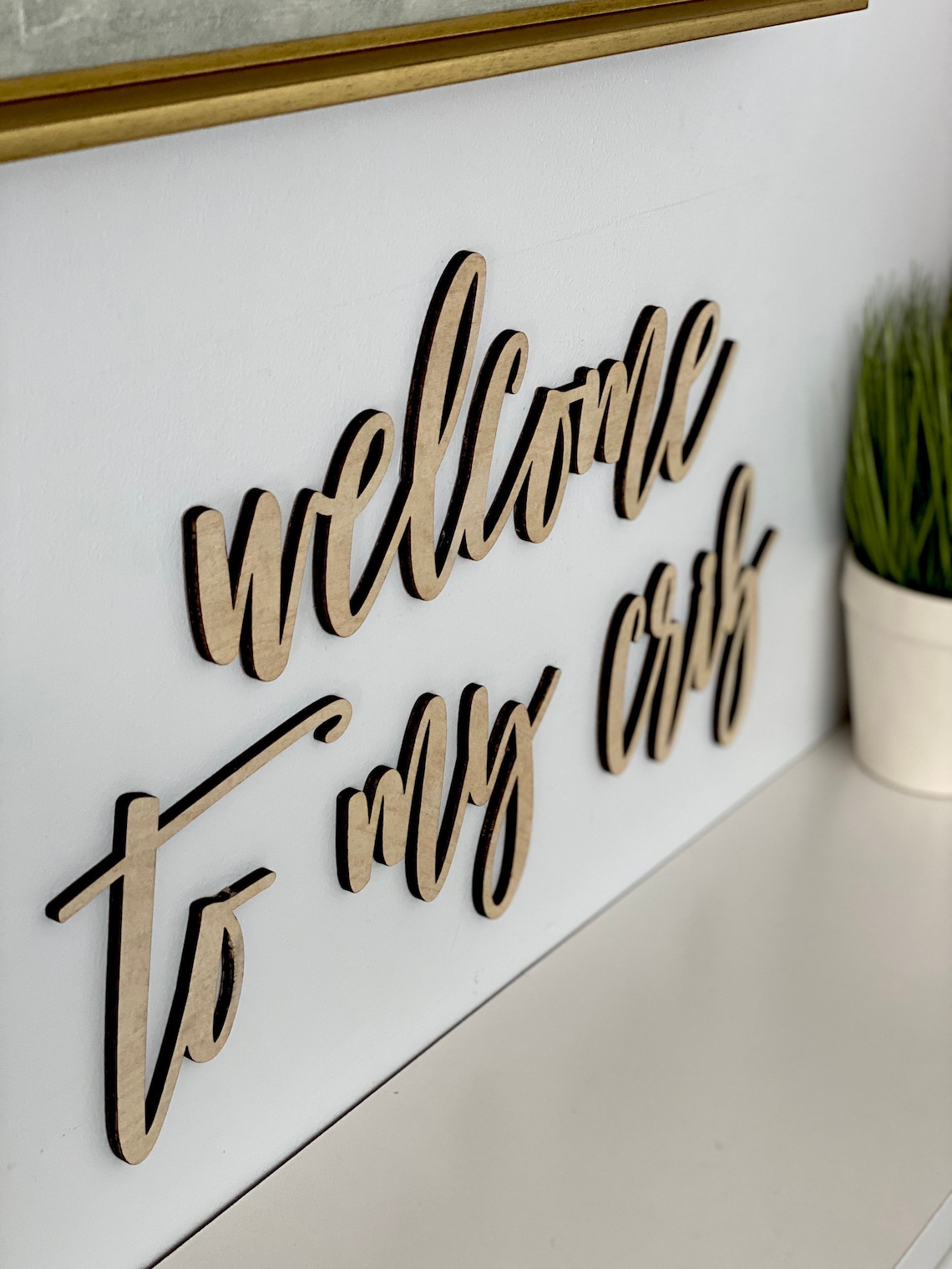 Welcome to my Crib Wall Sign Nursery Crib Baby Room Home Wall | Etsy