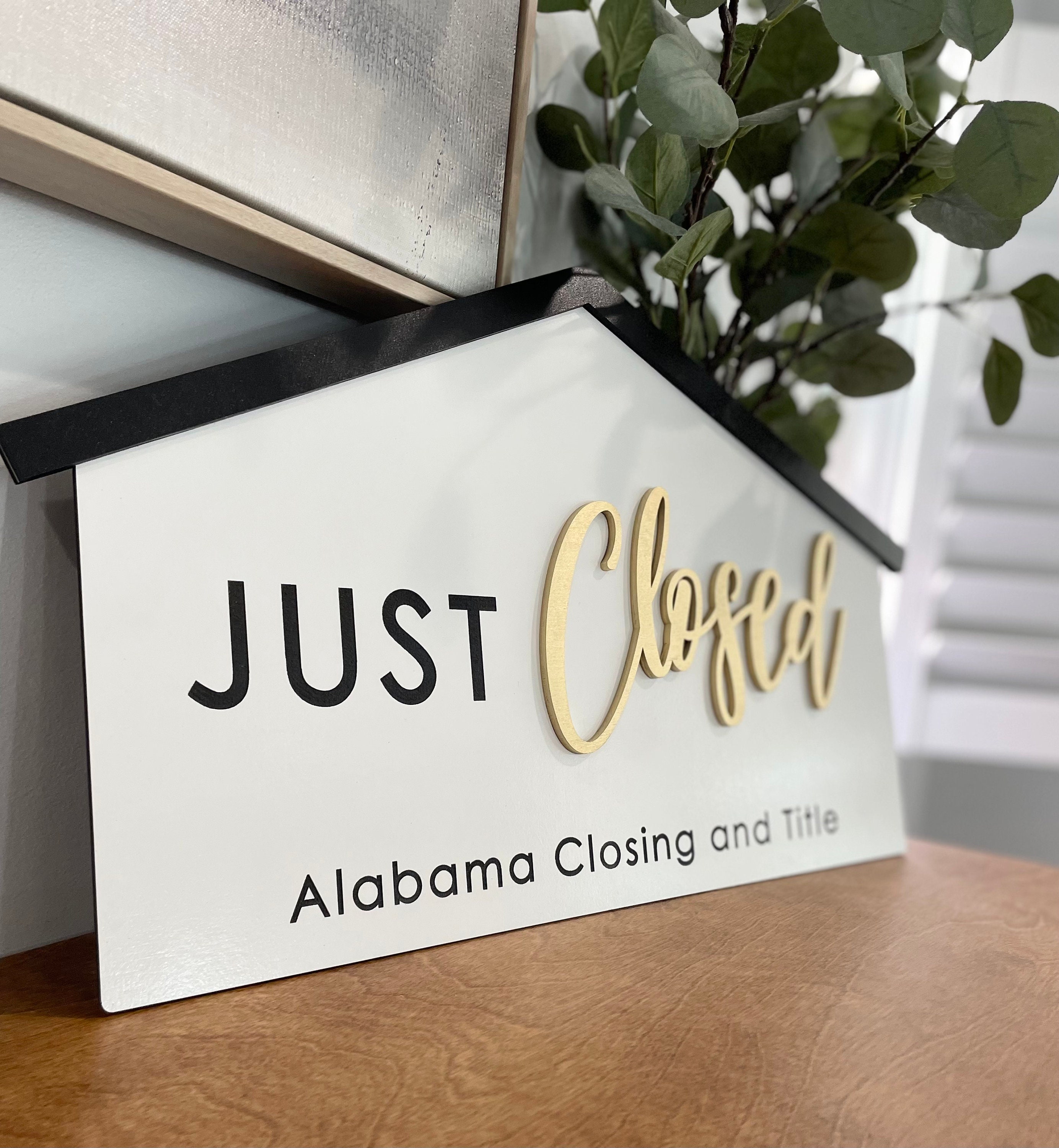 Personalized Just CLOSED Sign, Realtor Gift, House Key Sign - Etsy