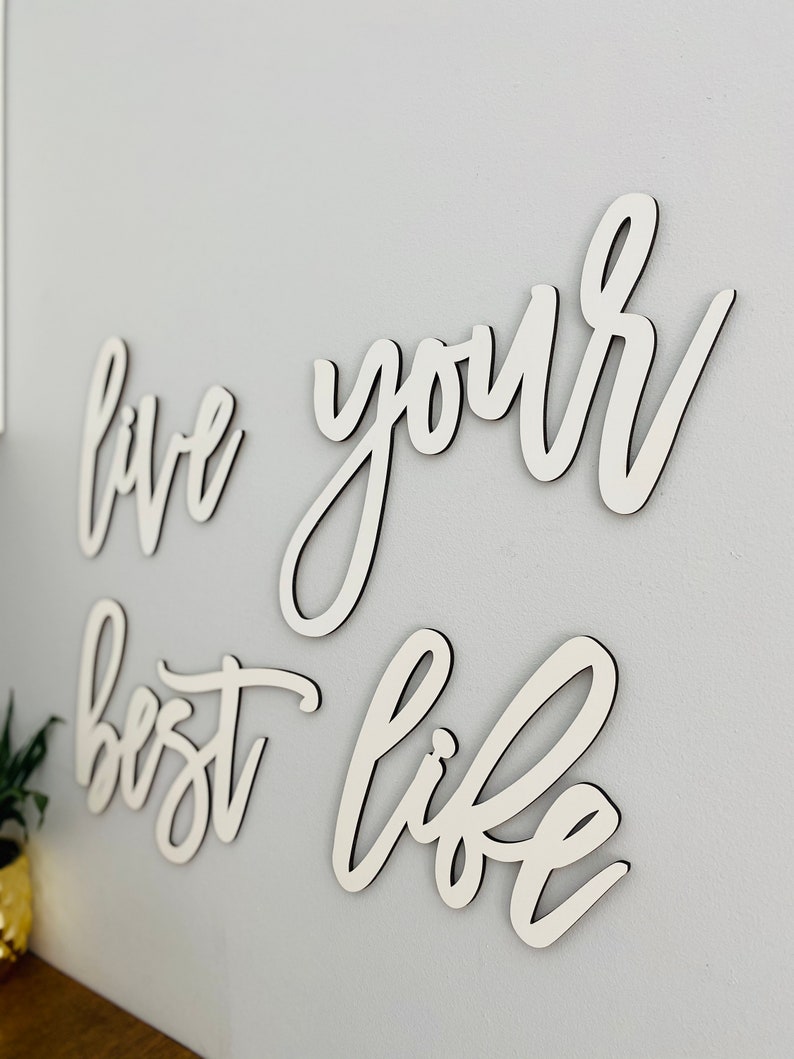 Live Your Best Life Wooden Wall Sign – Inspirational Home Decor - Etsy
