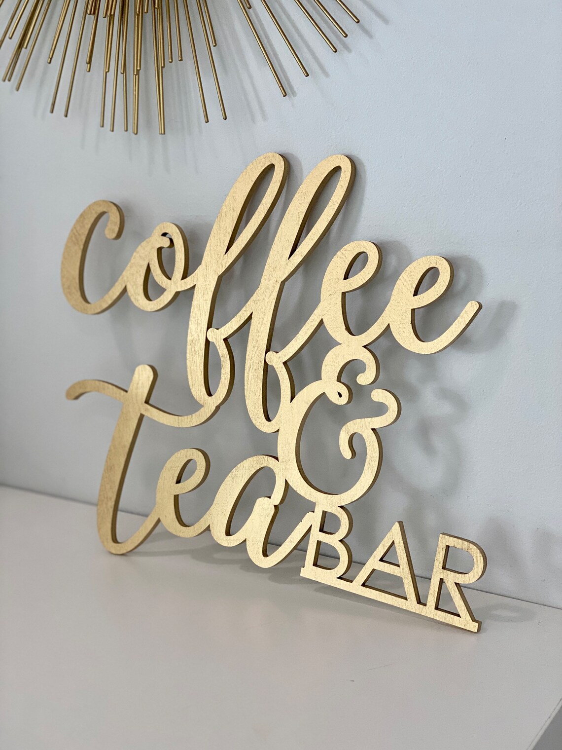 Coffee & Tea Bar Wall Sign Small 12in X10in No Backboard - Etsy