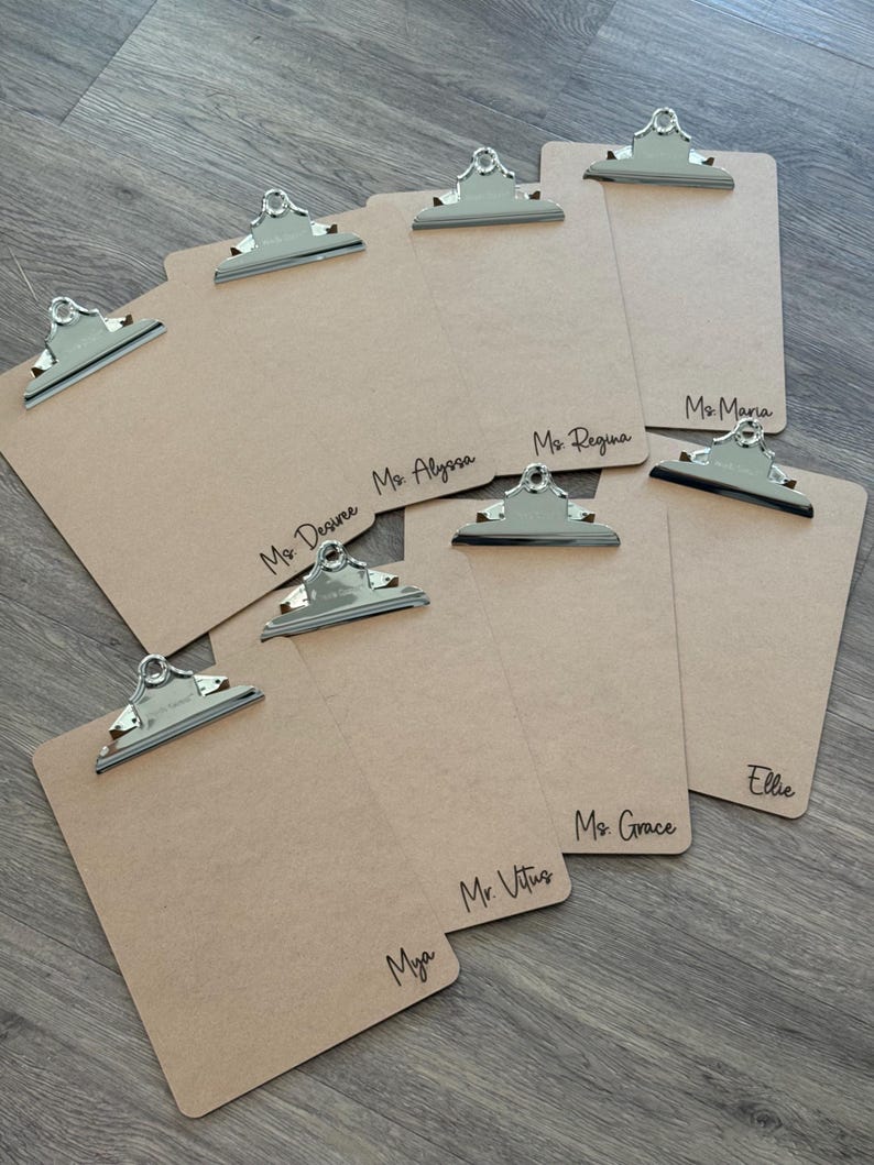 Personalized MDF Wood Clipboard, 9"x12.5" Inches, Customized Memo Board ...