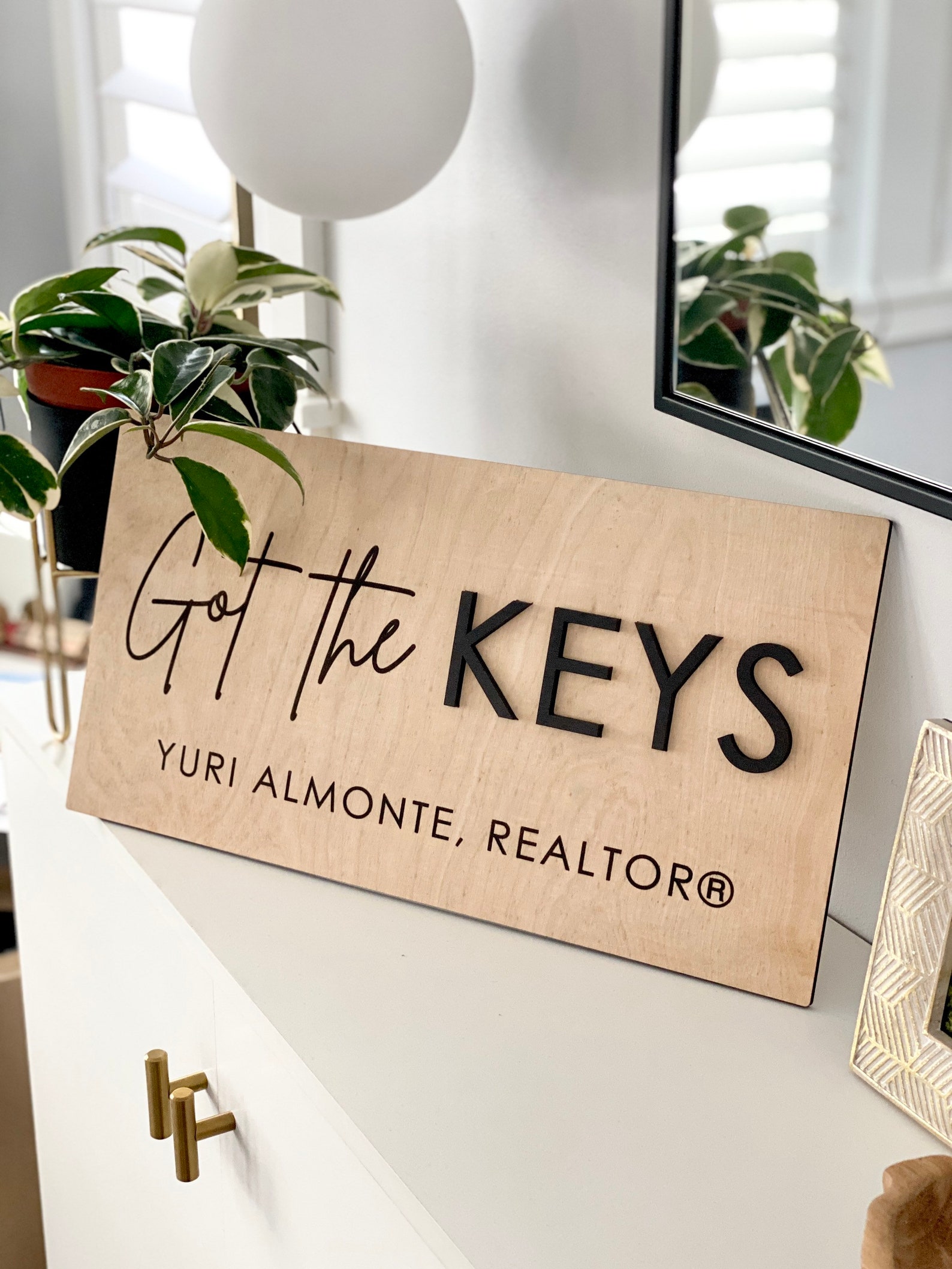 Personalized Got the KEYS Sign, Realtor Sign, Real Estate Agent Sign ...