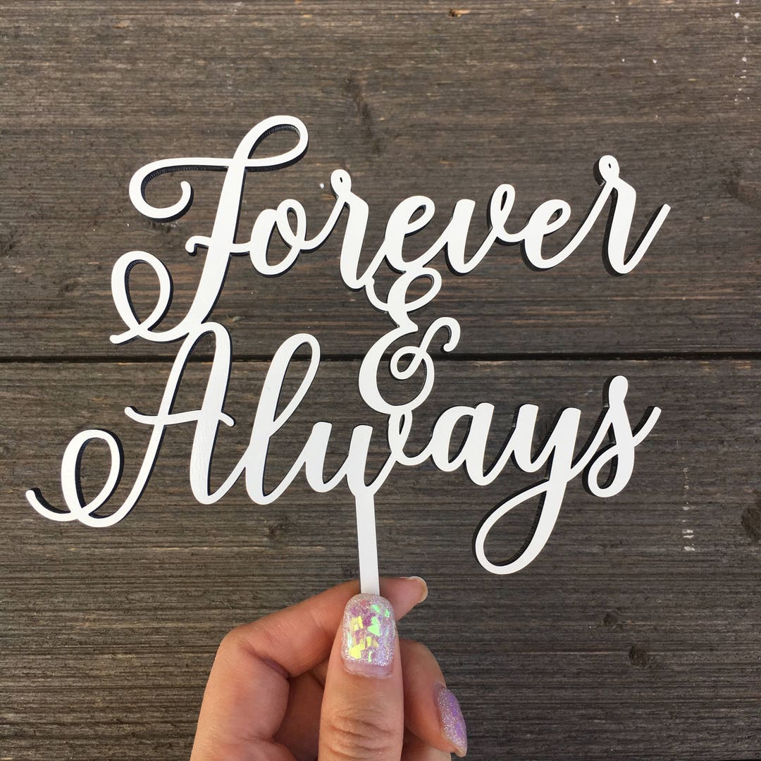 Forever & Always Wedding Cake Topper, 6"w Inches, Forever Topper ...