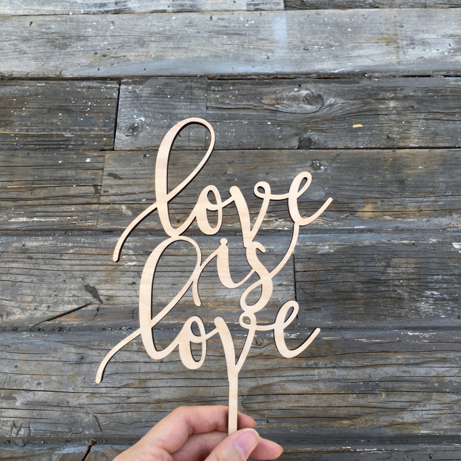 Love is Love Wedding Cake Topper 5.5 Inches Laser Cut - Etsy