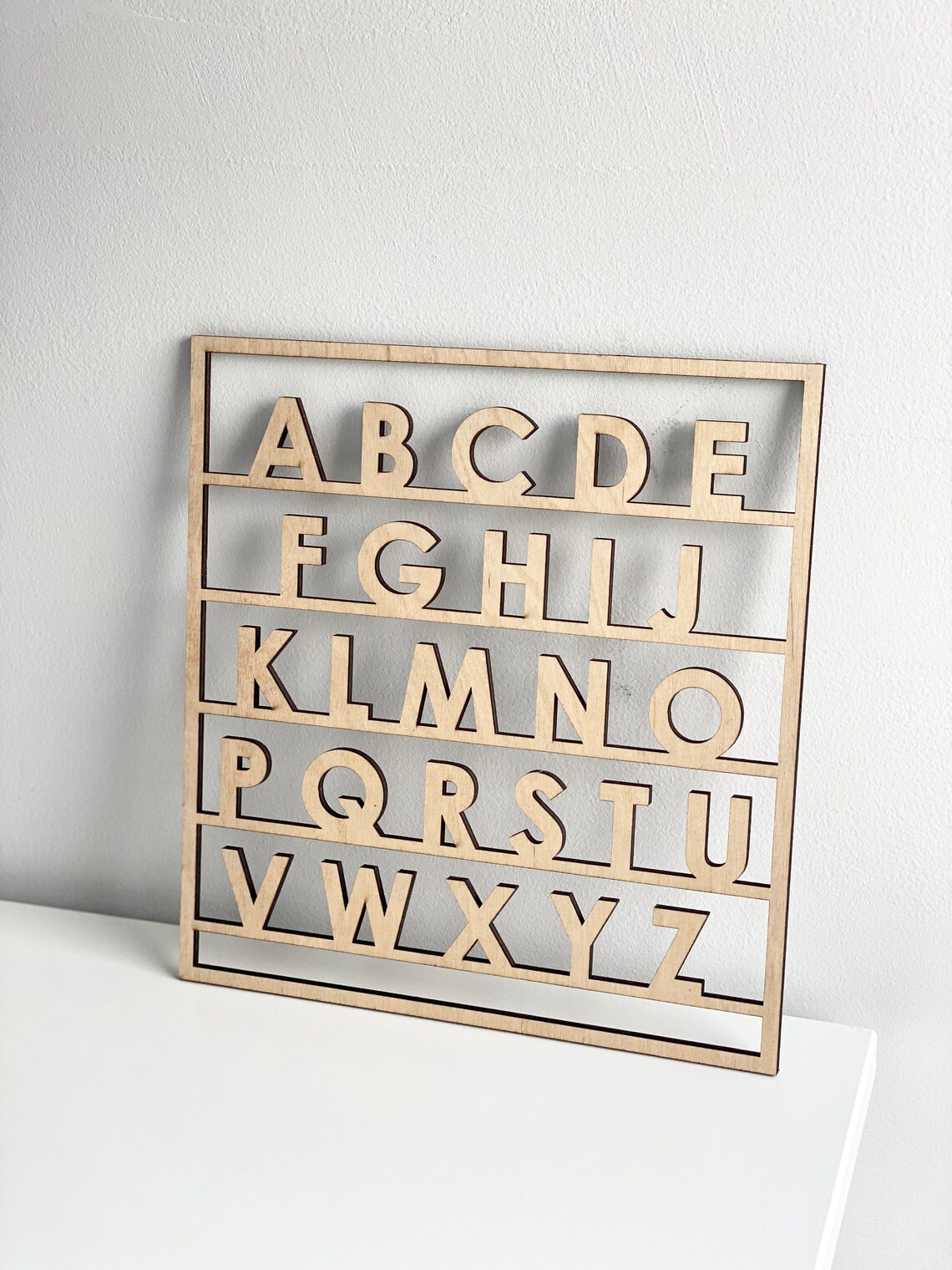 Alphabet Letters Wall Sign Modern Alphabet Sign Alphabet - Etsy