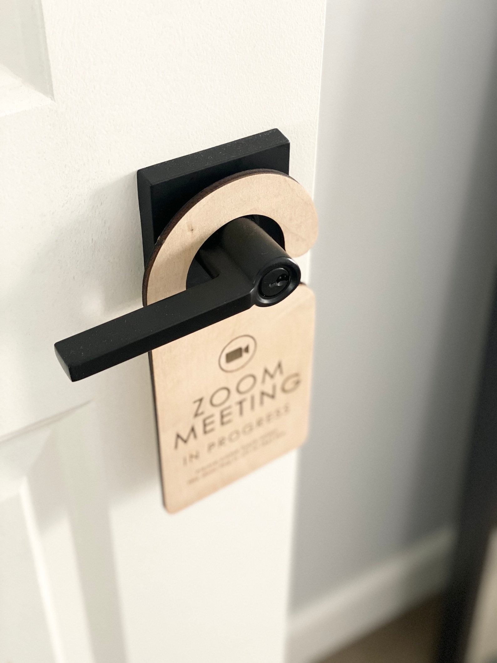 Zoom Meeting Door Sign, Video Call Door Sign, Wood Door Sign, Privacy ...