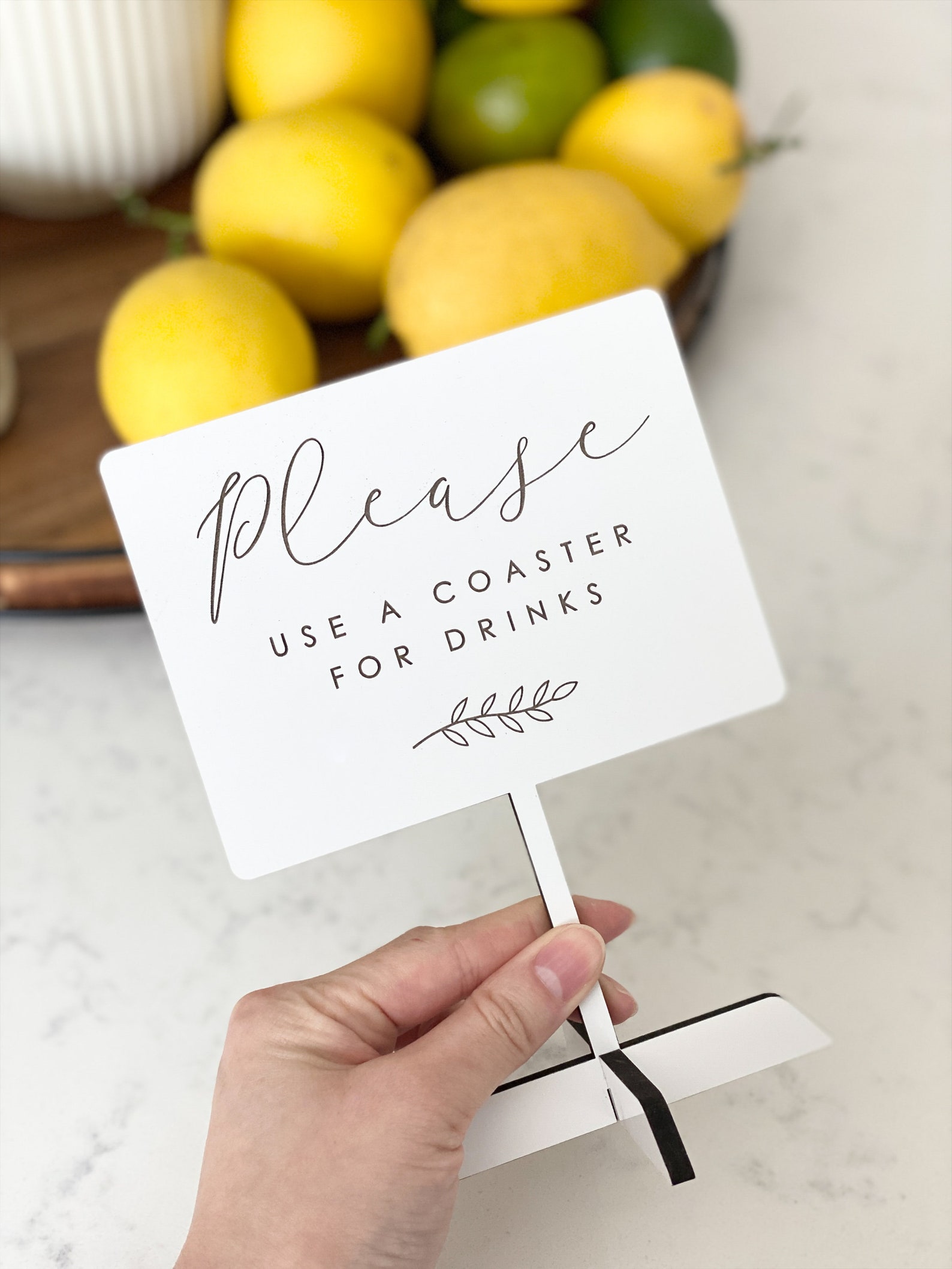 Please Use A Coaster for Your Drinks Table Top Sign 5in X | Etsy