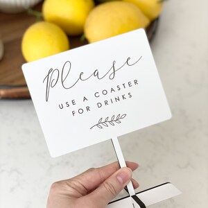 Please Use A Coaster for Your Drinks Table Top Sign, 5in X 3.8in, Dont ...
