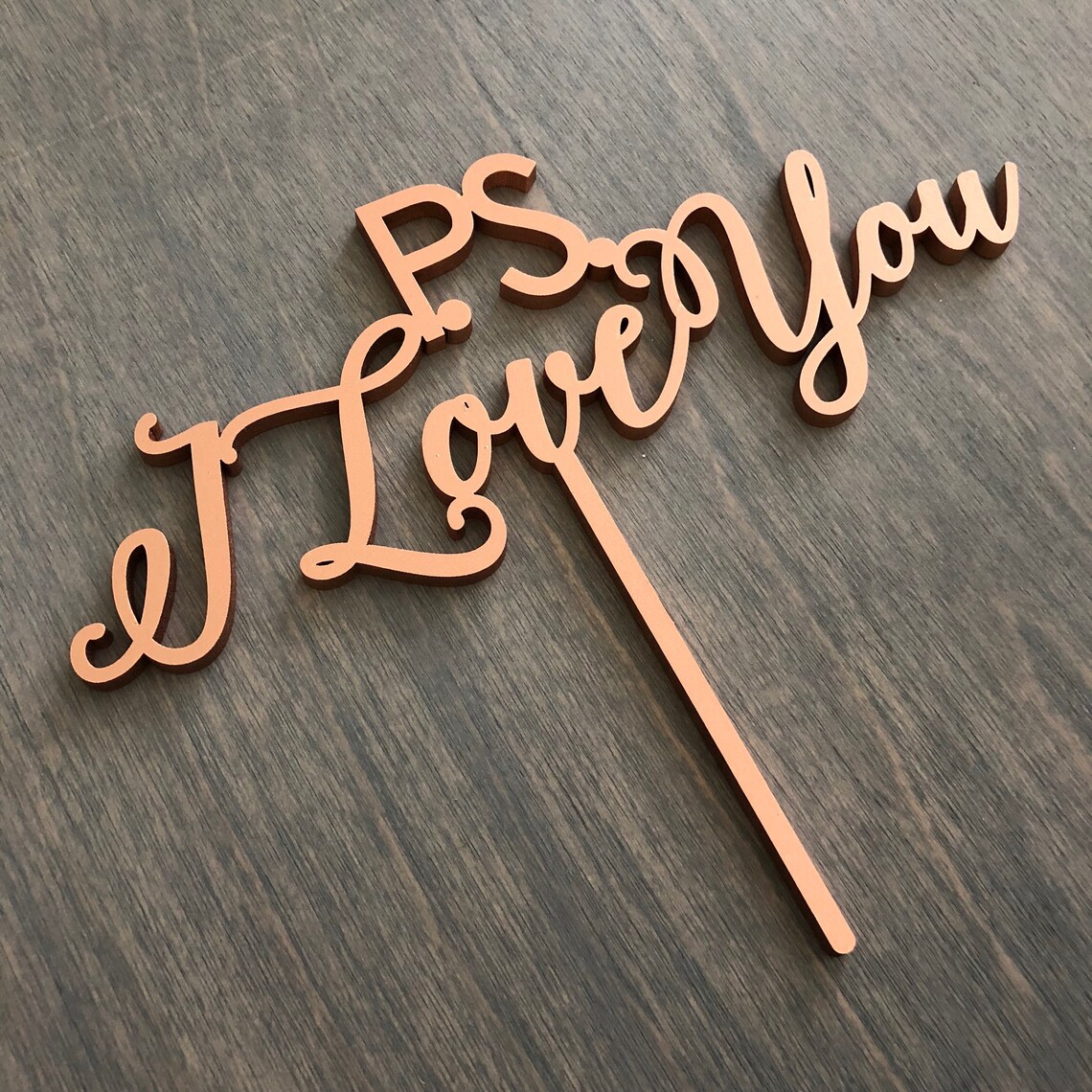 PS I Love You Cake Topper 7w Inches Wedding Cake - Etsy