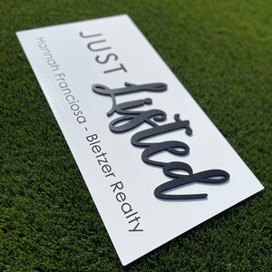 Personalized Just Listed Sign, Realtor Sign, for Sale Sign, Open House ...