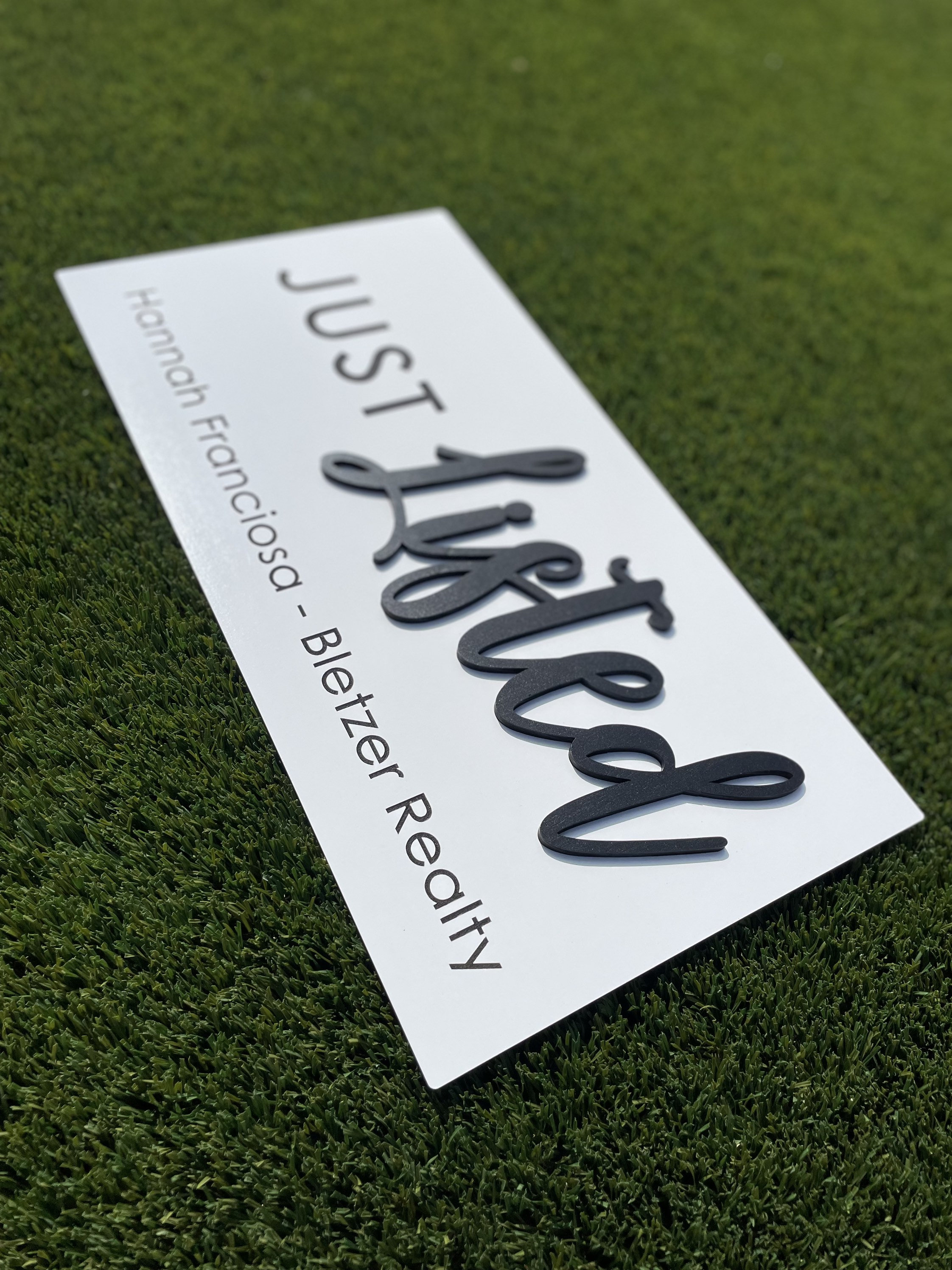 Personalized Just Listed Sign, Realtor Sign, for Sale Sign, Open House ...
