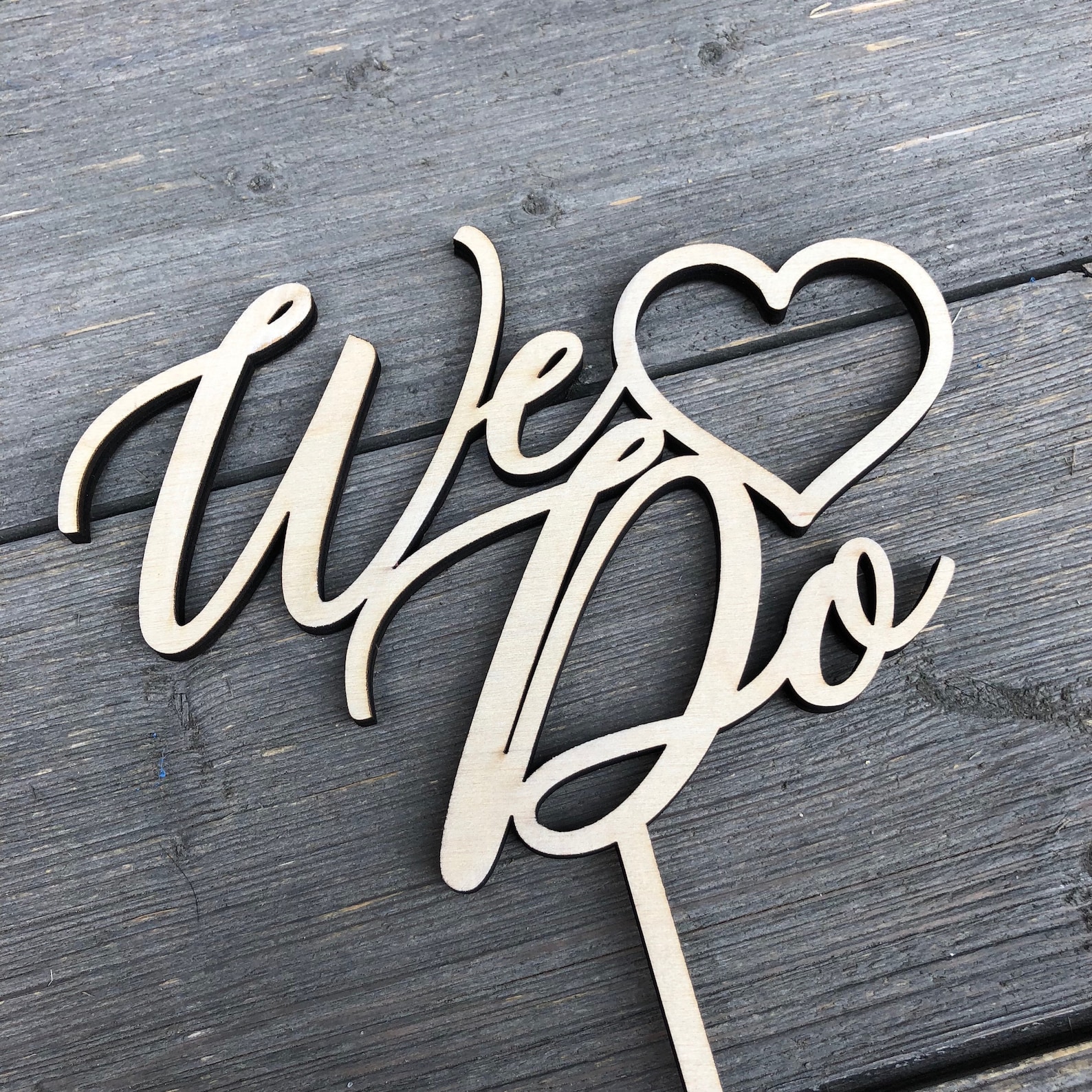 We Do Cake Topper 6W inches Wedding Cake Topper Love | Etsy