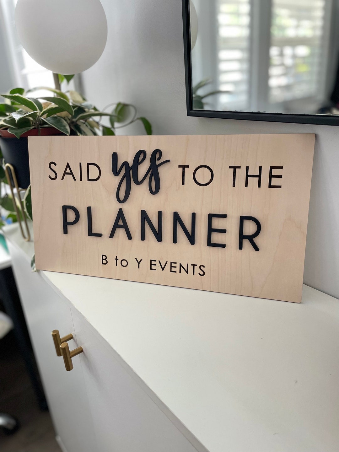 Personalized Said Yes to the PLANNER Sign, Event Sign, Bridal Sign ...