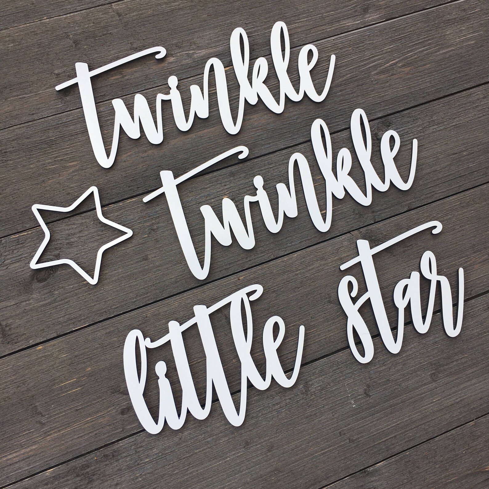 Twinkle Twinkle Little Star Sign No Backboard Small Quote | Etsy