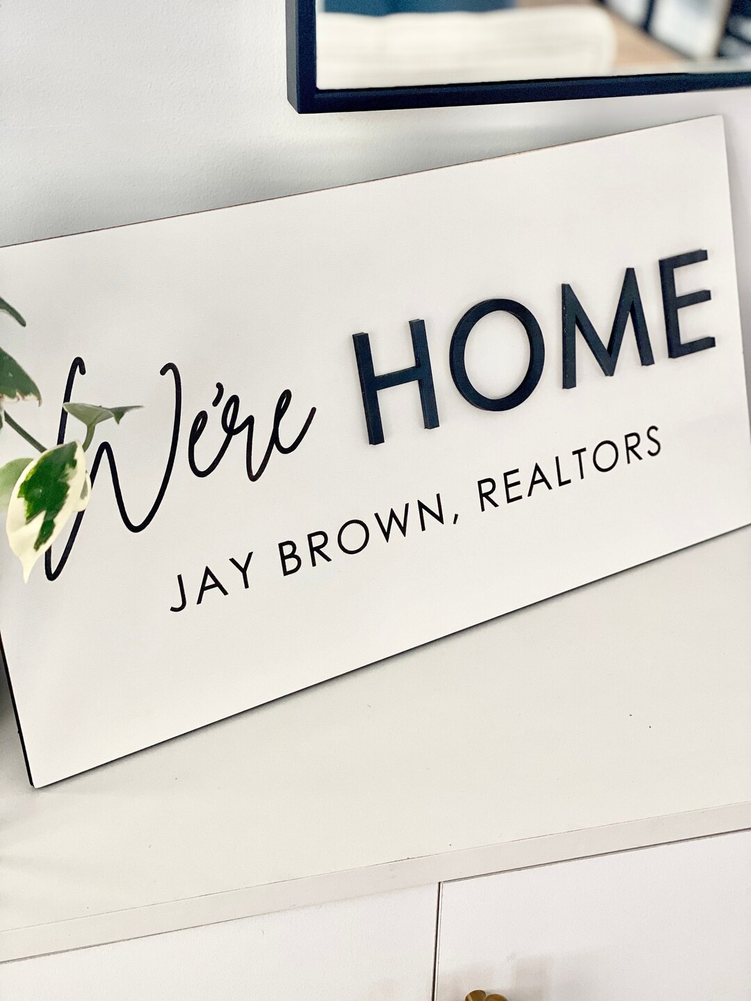 Personalized We're HOME Sign, Realtor Sign, Real Estate Agent Sign ...