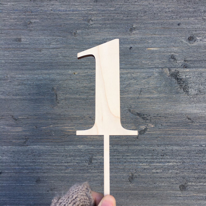 Number 1 Cake Topper 4"h Inches, One Cake Topper, First Birthday Topper ...